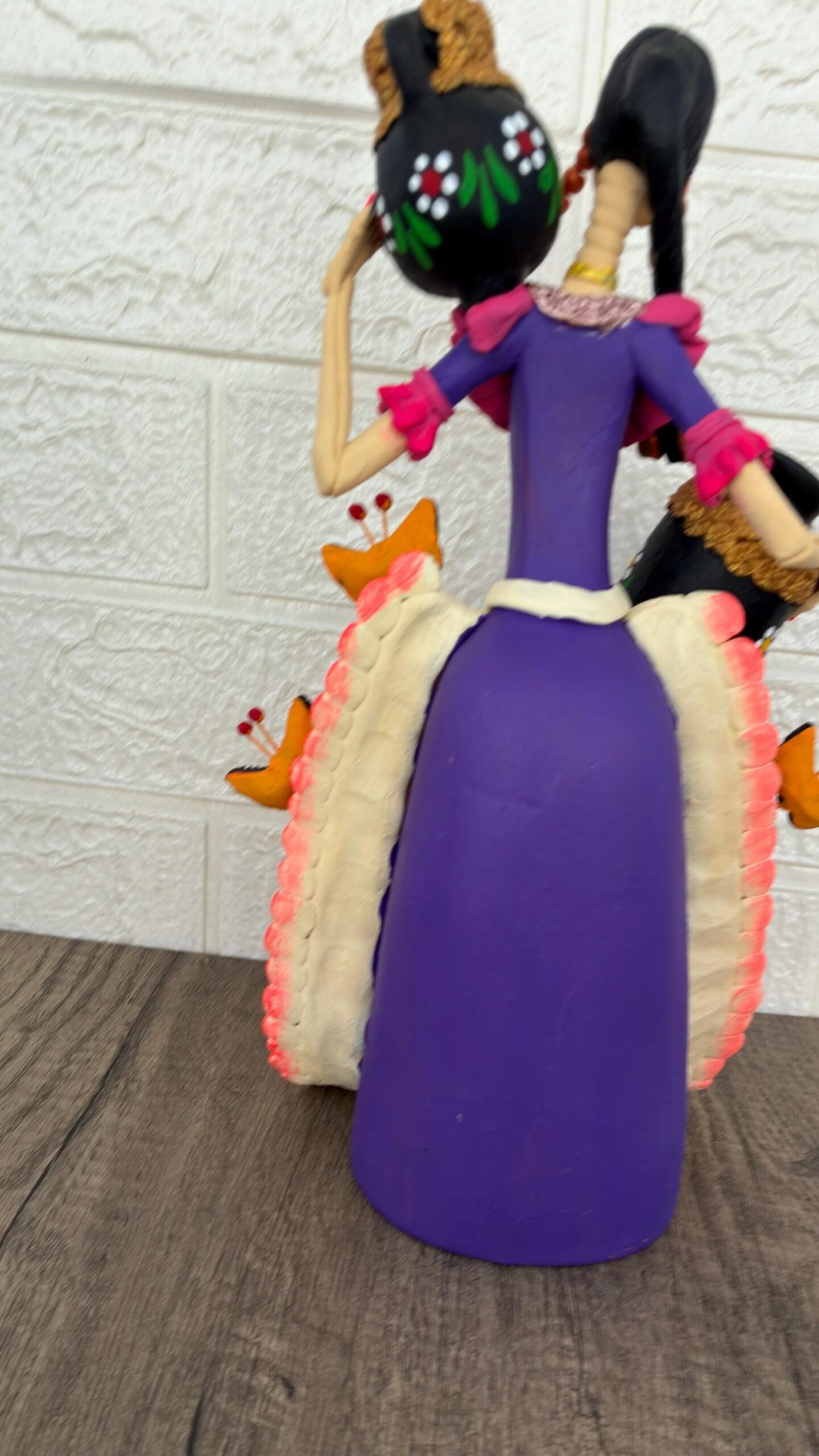 Catrina Skull Frida Kahlo Doll, Michoacan Mexico Made by Artisans Day ...