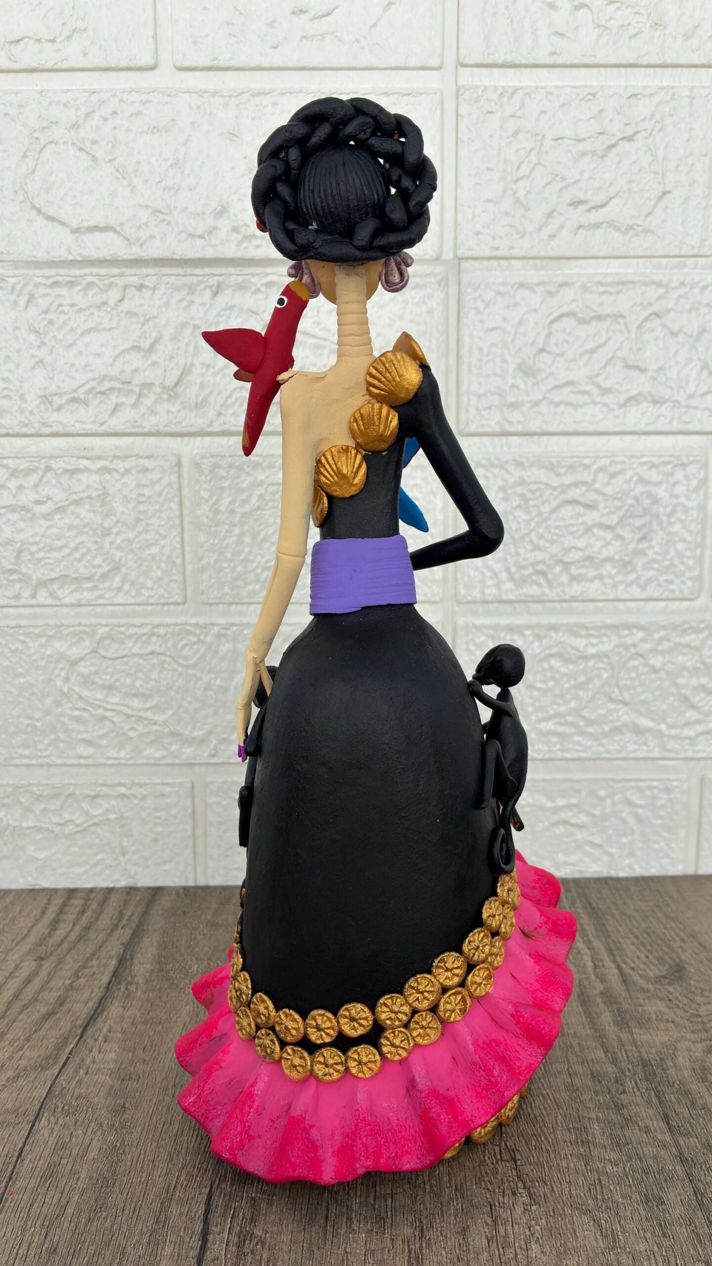 Catrina Skull Frida Kahlo Doll, Michoacan Mexico Made by Artisans Day ...