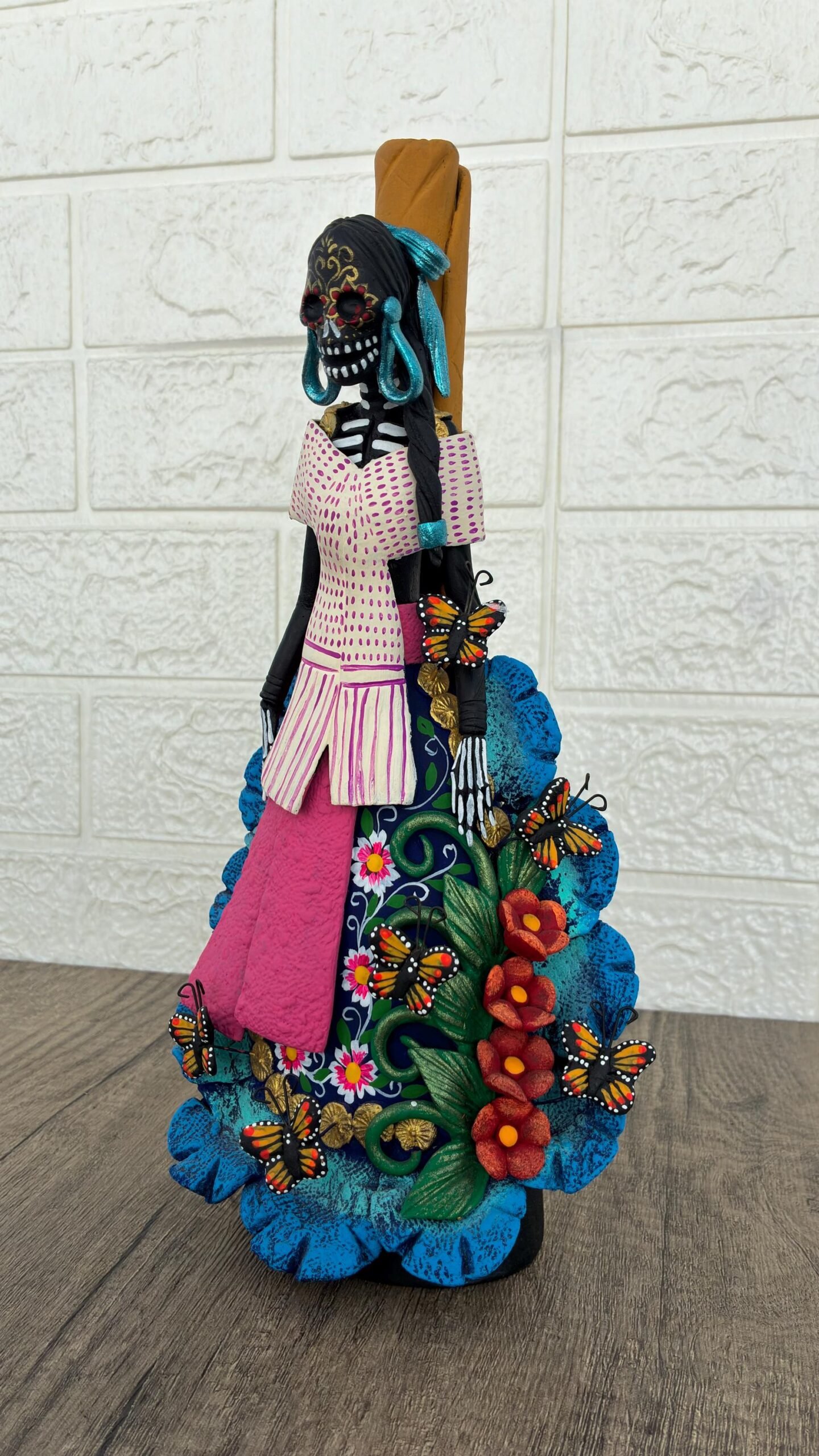 Catrina Skull Frida Kahlo Doll, Michoacan Mexico Made by Artisans Day ...