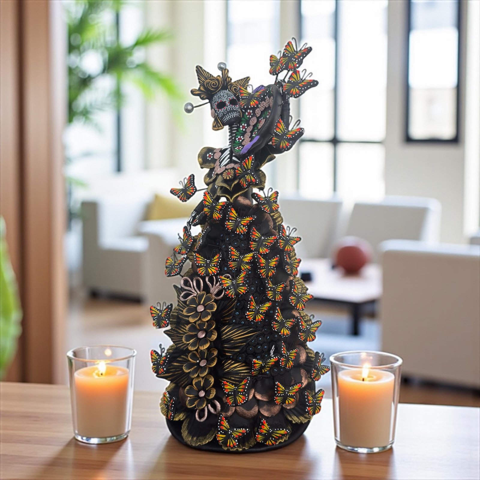 Catrina Skull Frida Kahlo Doll Michoacan Mexico Made by Artisans Day Of ...